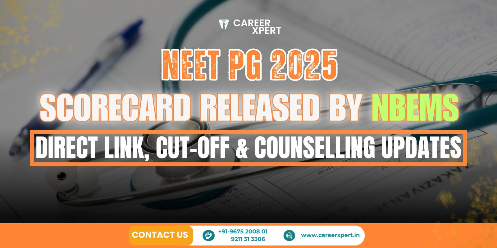 NEET PG 2025 Scorecard Released by NBEMS Direct Link Cut Off and ...