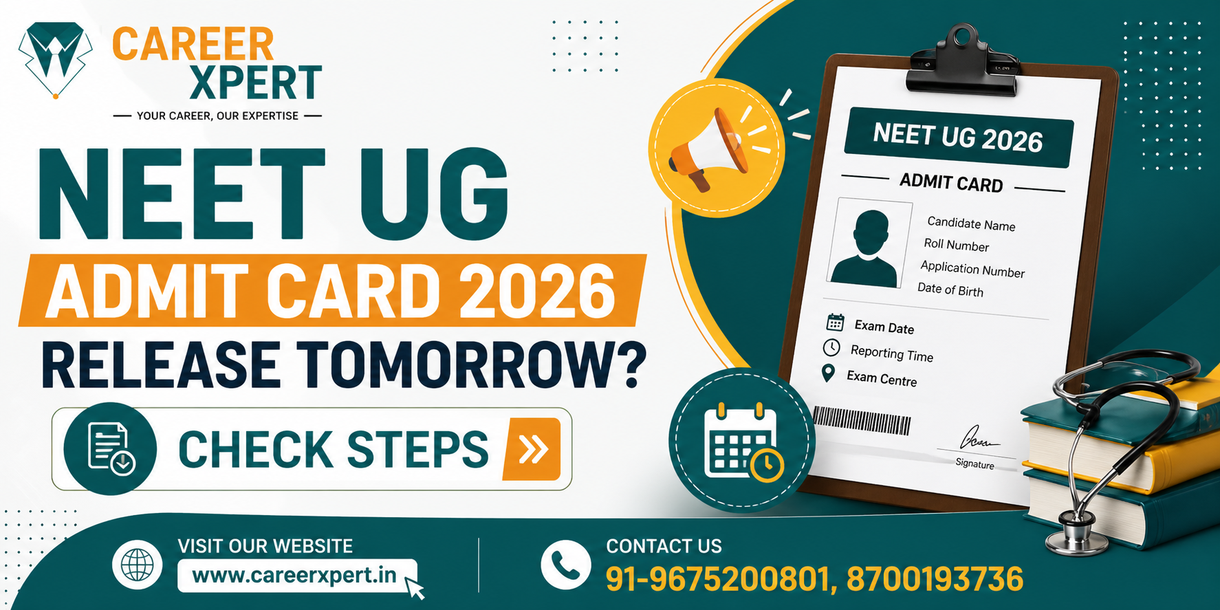 NEET UG Admit Card 2026: Download Link, Date & Exam City